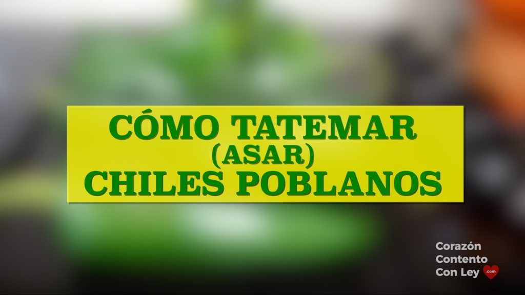 COMO TATEMAR (ASAR) CHILES POBLANOS - Cocina con Leyla